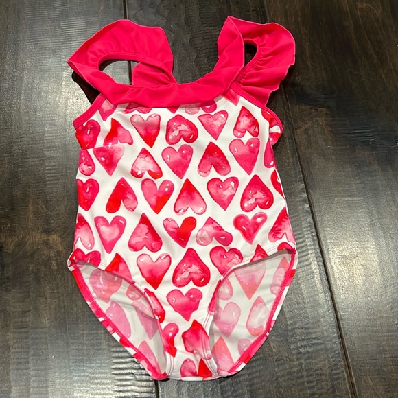Floatimini | Swim | Floatimini One Piece Heart And Ruffle Swimsuit ...